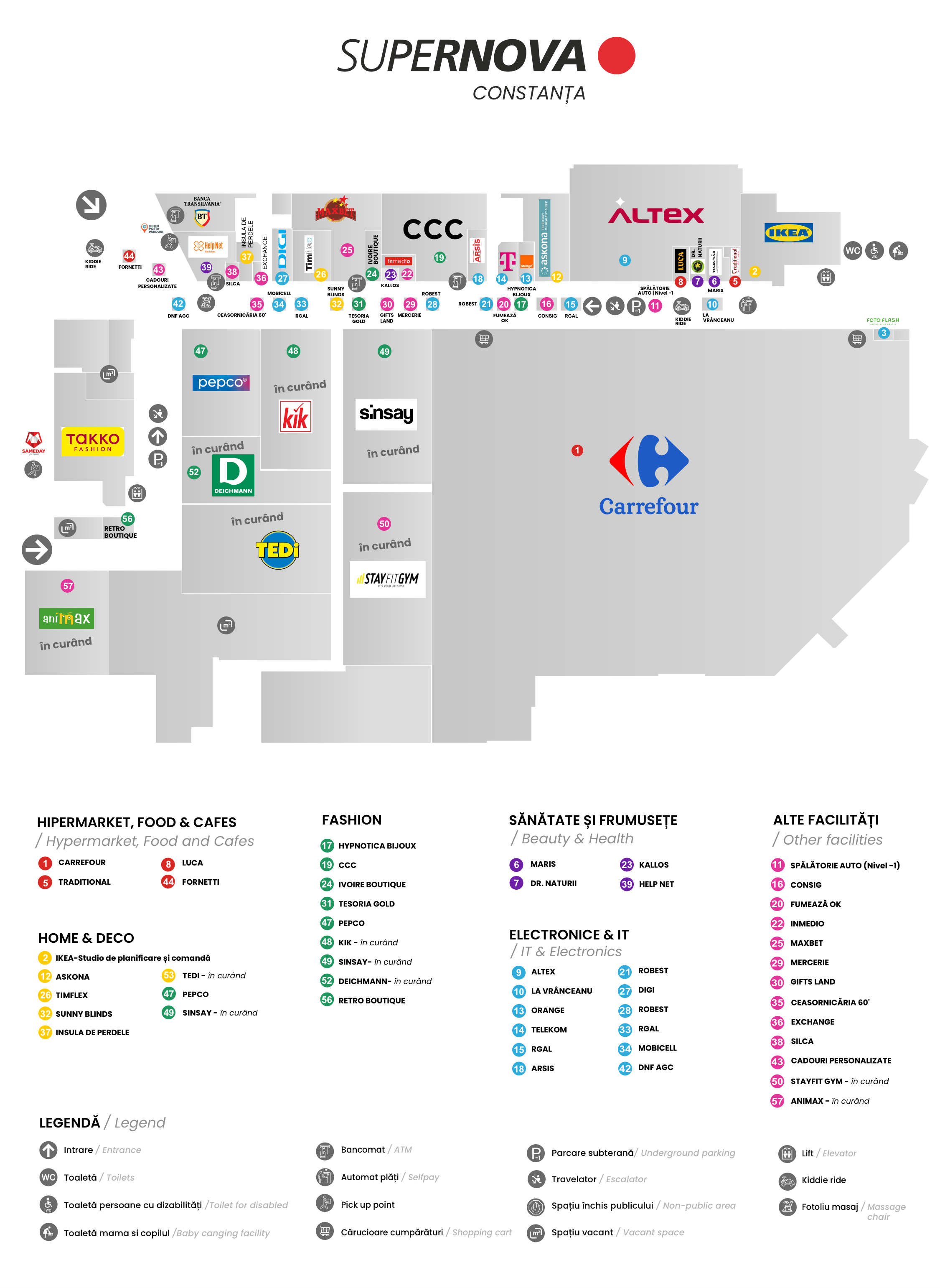 Harta Centrului Comercial | Centru Comercial CONSTANȚA